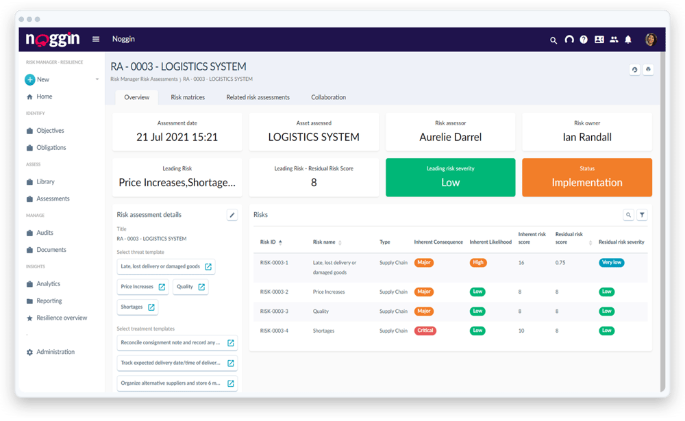 Award-winning Operational Risk Management Software | Noggin Resilience